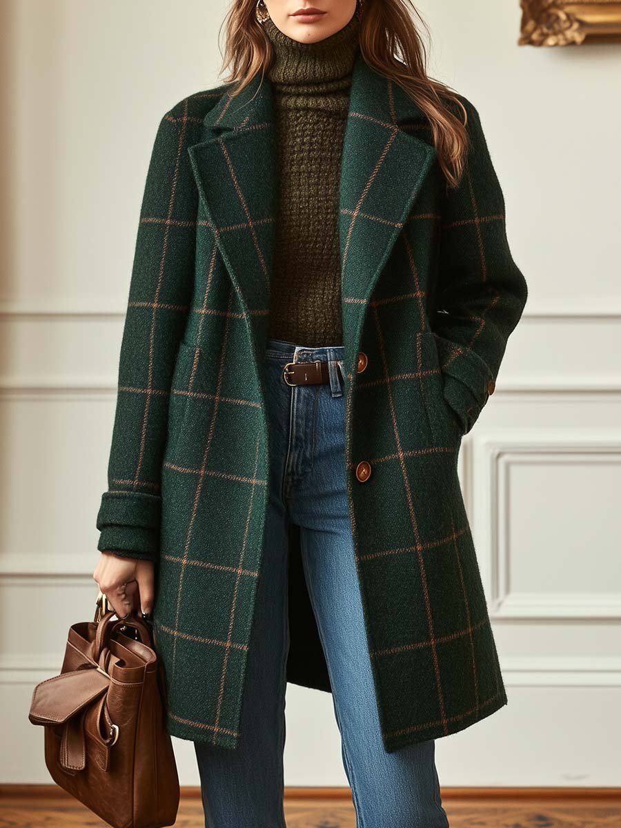 Lunori | Classic checked coat – Aldershire